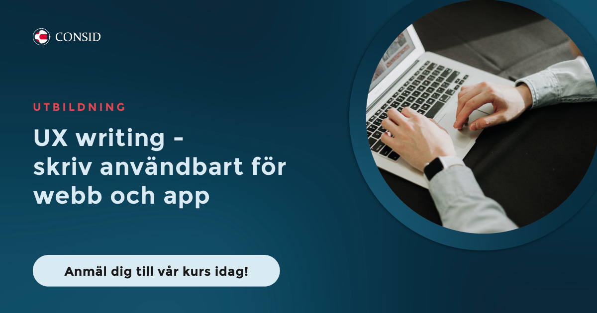 Kurs i UX - skriv användbart för webb och app - UX writing - en ...