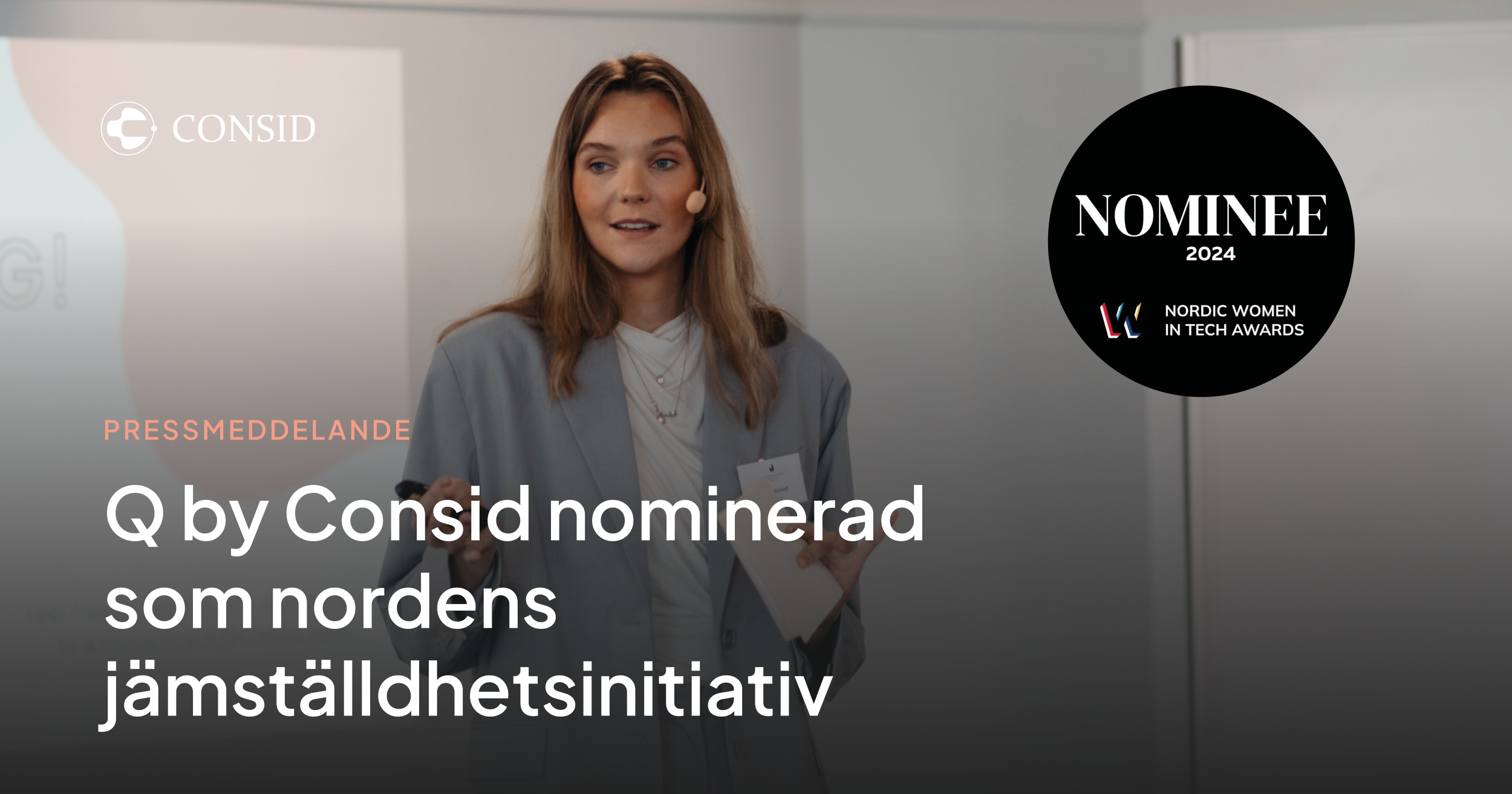 Q by Consid nominerad som nordens jämställdhetsinitiativ 2024 - Consid